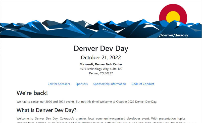 Denver Dev Day | October 21, 2022